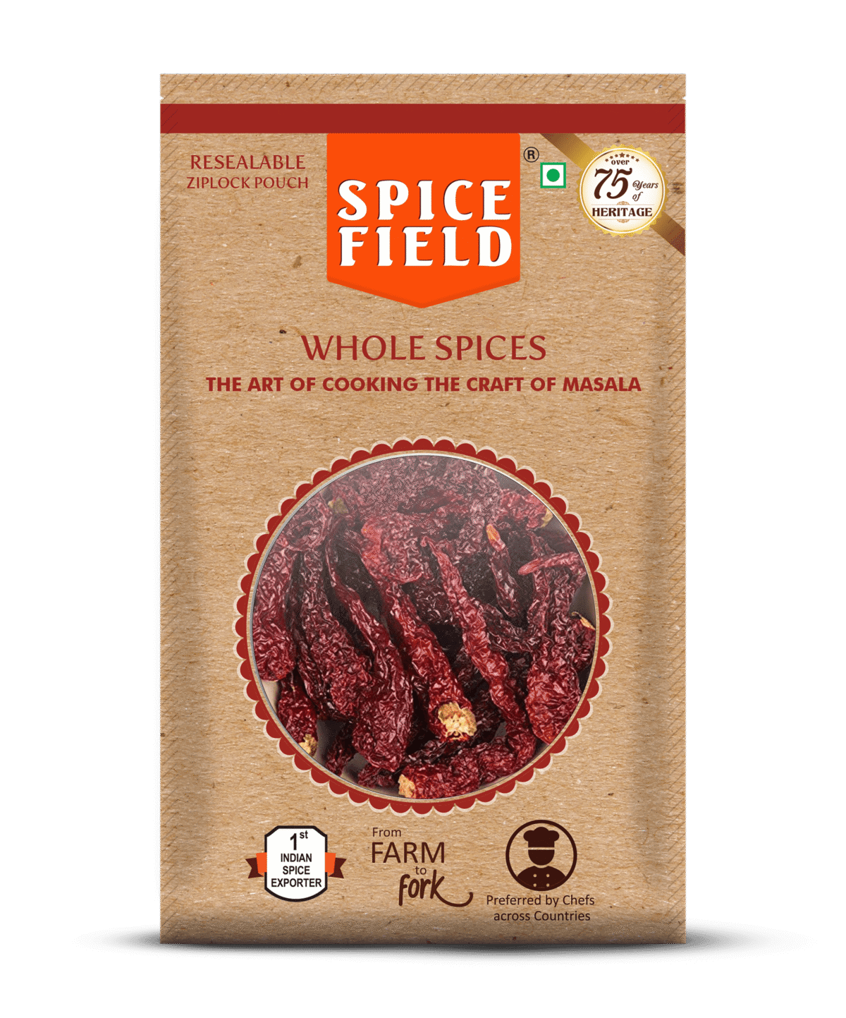 Buy Spicefield Kashmiri Mirch, 250gm Online | FSIPL