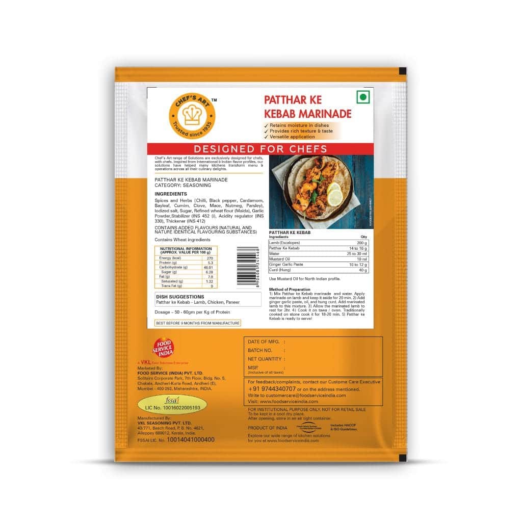 Buy Chef’s Art Patthar Ke Kebab Marinade, 500gm | FSIPL